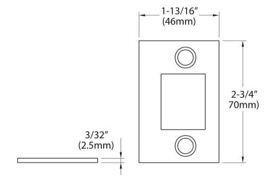 ED93 Series Grade1 Surface Mounted Vertical Rod Exit Device