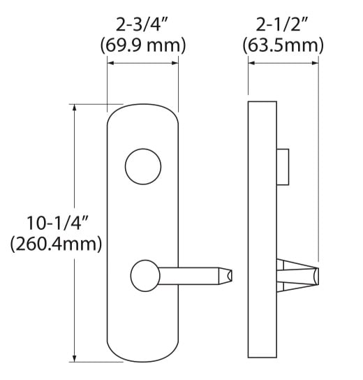 ED70-SVR Surface Mounted Vertical Rod Grade 1 Exit Device