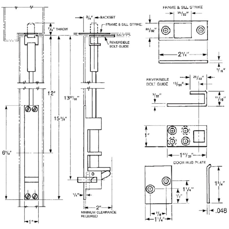 Automatic Flushbolt for Metal Doors