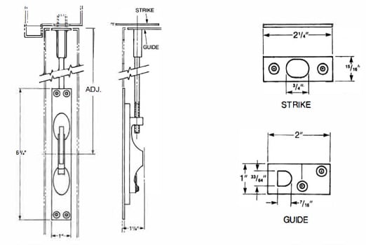 Manual Flushbolt for Metal Doors