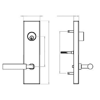 INOX XSF Exit Device Trim