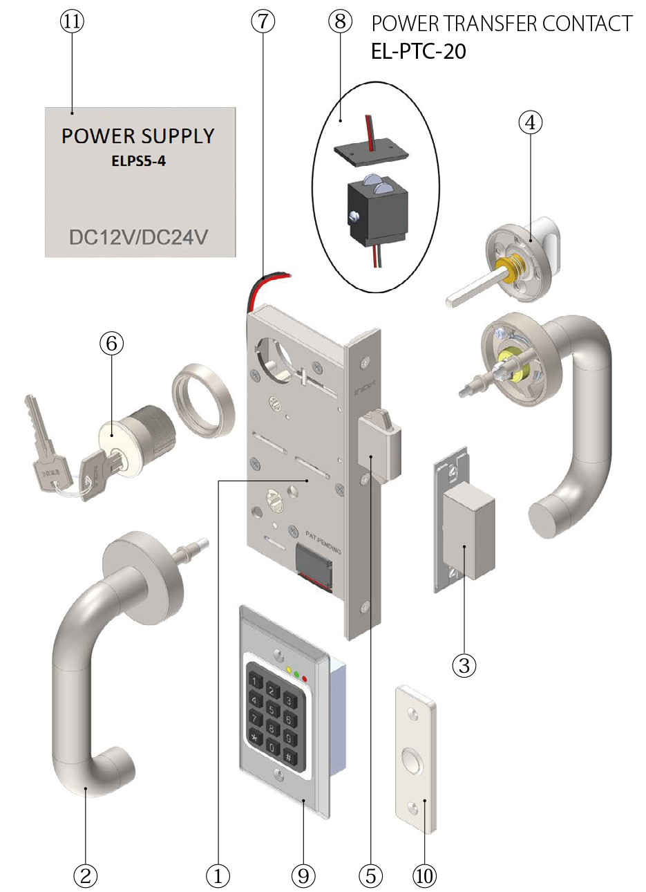 PD97 Electrified Mortise Lock for Sliding Doors